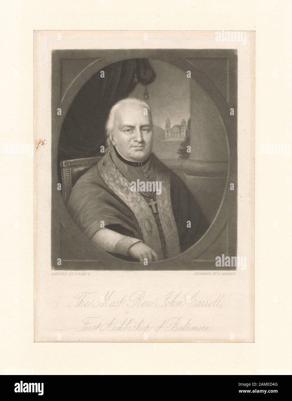 The Most Rev John Carroll, first archbishop of Baltimore EM3494; The ...