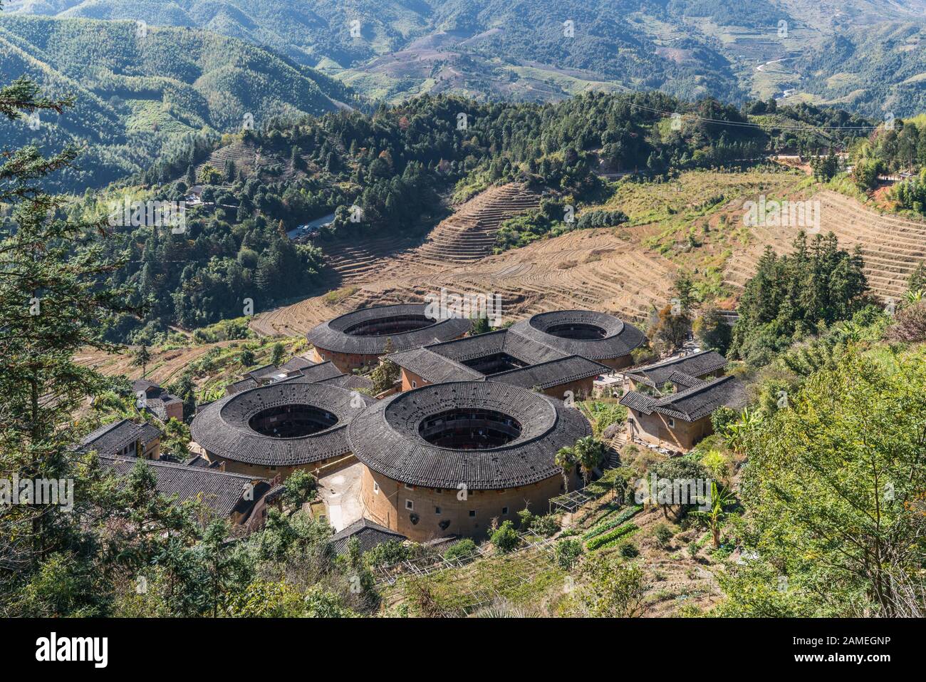 Traditional Chinese earth buildings of Hakka, The famous Nanjing Earth ...
