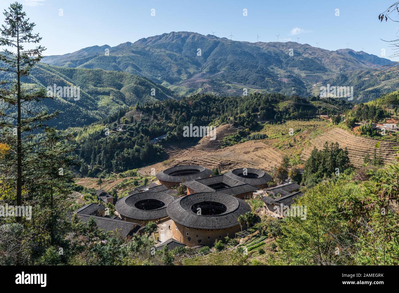 Traditional Chinese earth buildings of Hakka, The famous Nanjing Earth ...
