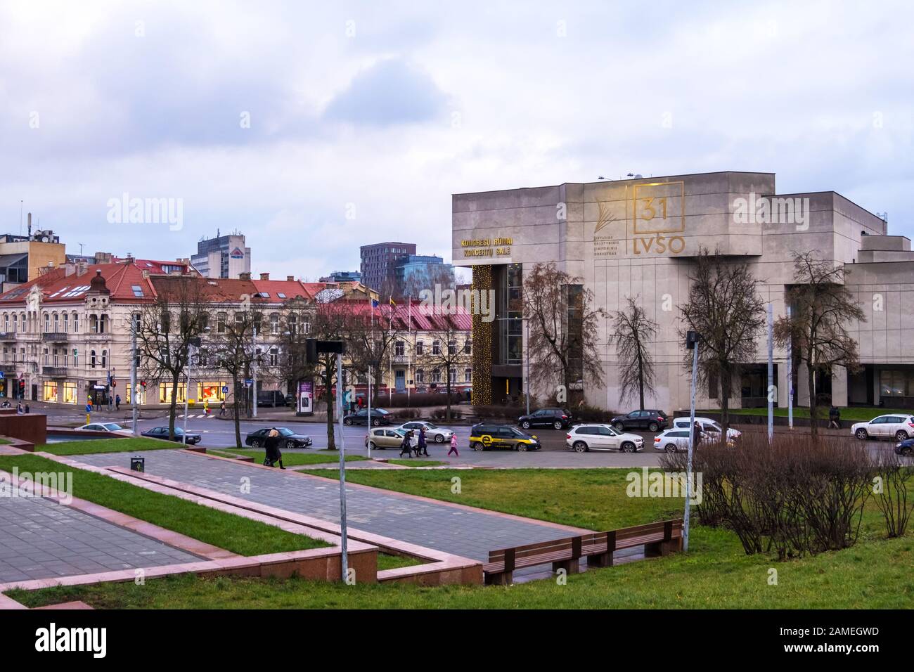 Vilnius, Lithuania - December 15, 2019: Concert Hall in Vilnius ...