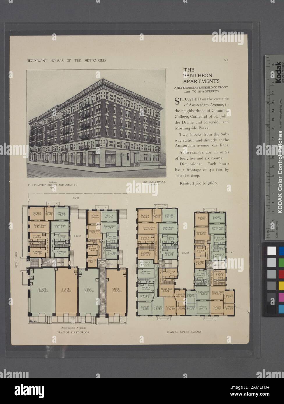 The Pantheon Apartments, Amsterdam Avenue block front 114th to 115th ...
