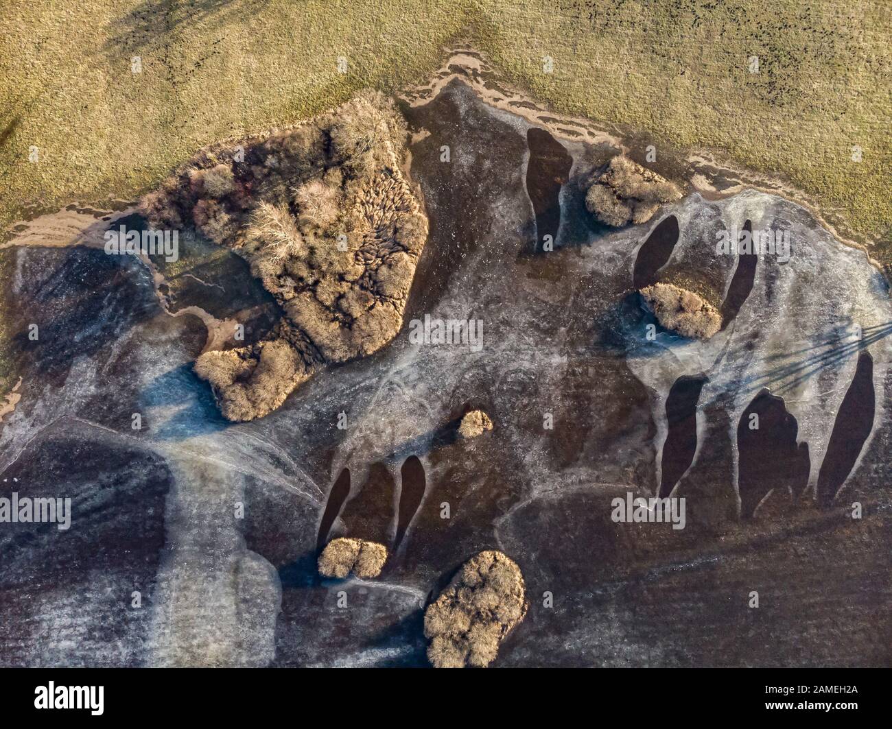 Aerial winter frozen hi-res stock photography and images - Alamy