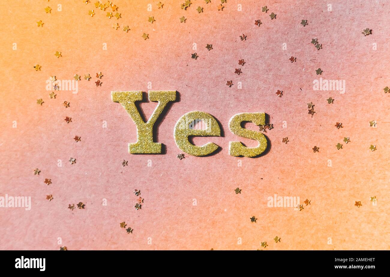 Word Yes background Stock Photo - Alamy