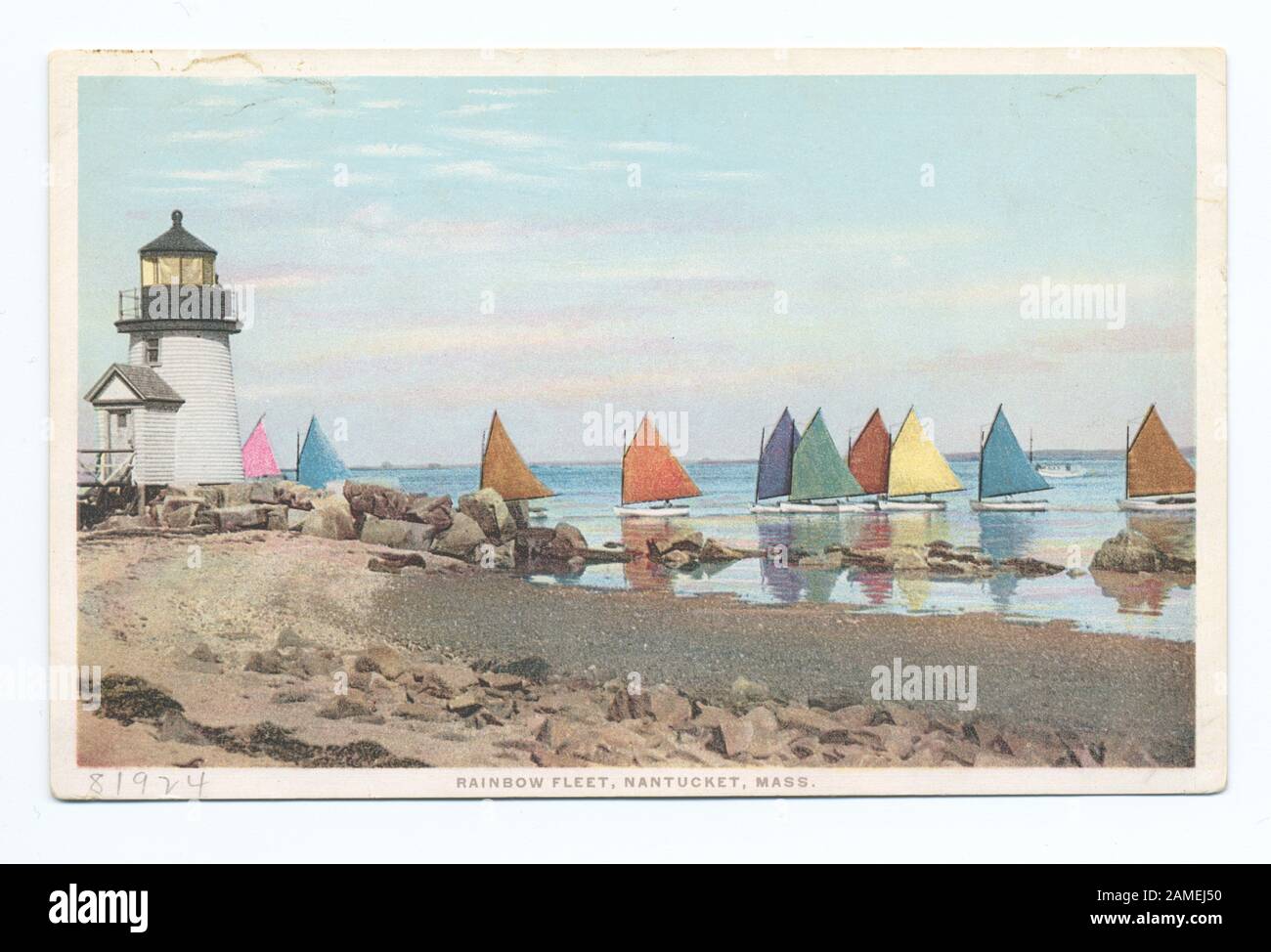The Rainbow Fleet, Nantucket, Mass Postcard series number: 81924 ...