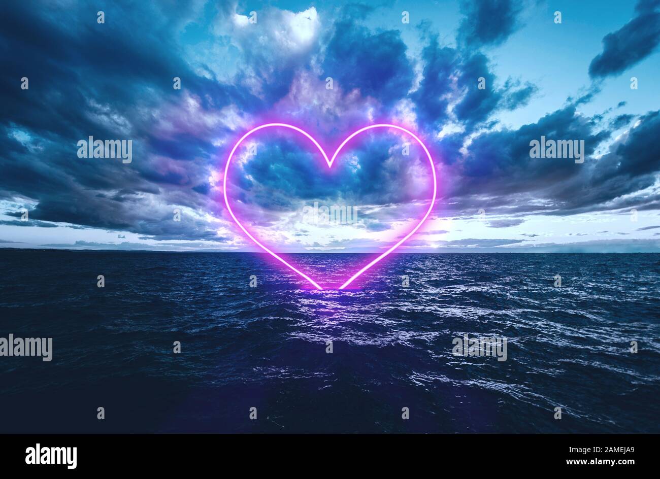 Neon sunset hi-res stock photography and images - Alamy