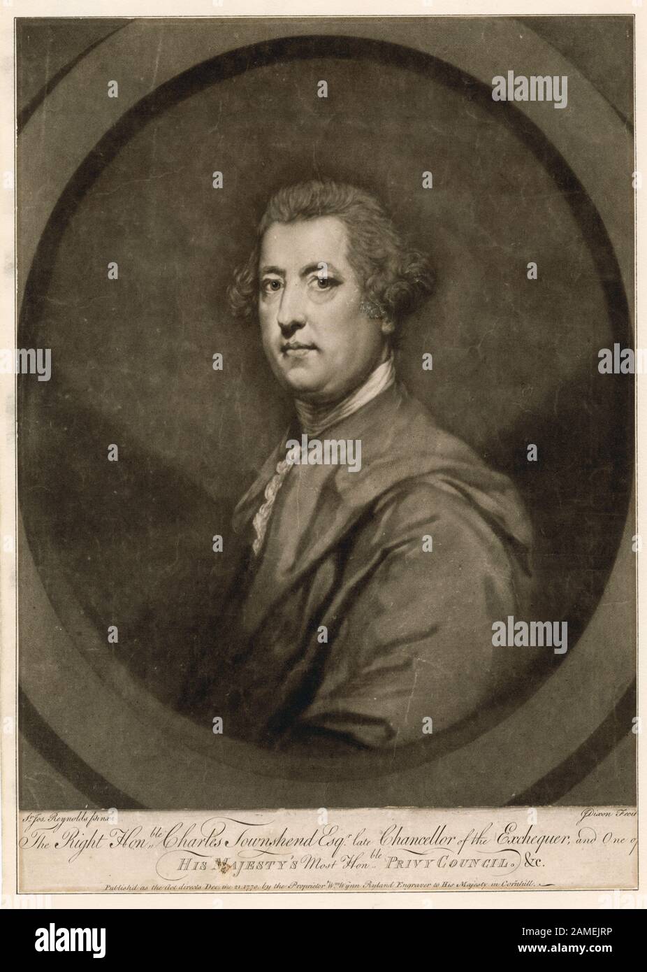The Right Honble Charles Townshend Esqr, late Chancellor of the ...