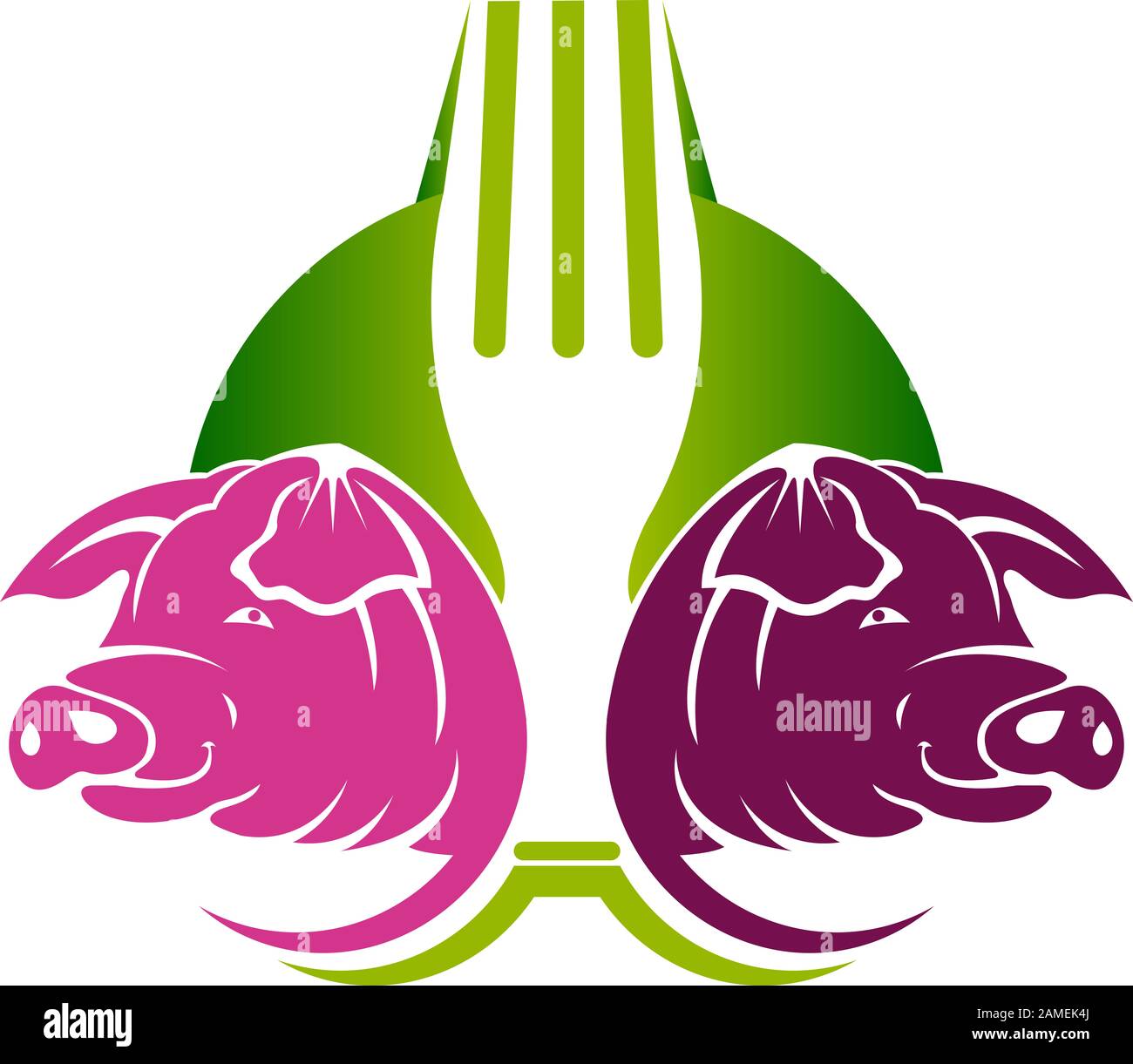 pork food logo Stock Photo - Alamy