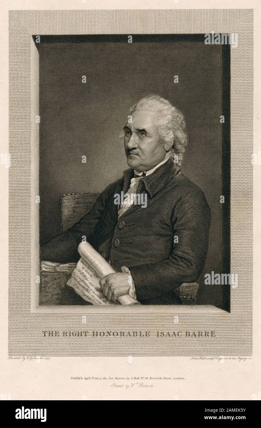 The Right Honorable Isaac Barre EM1813 Printed by Wm. Richards.; The ...