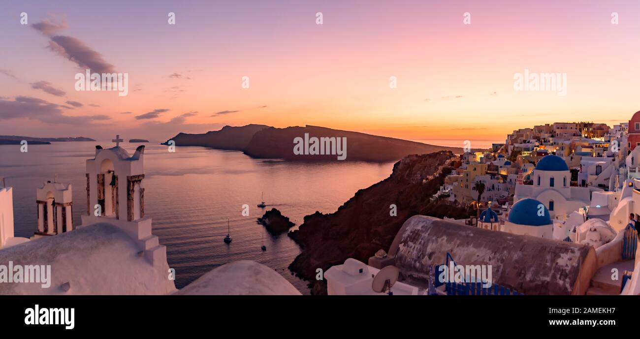Santorini sunset view hi-res stock photography and images - Alamy