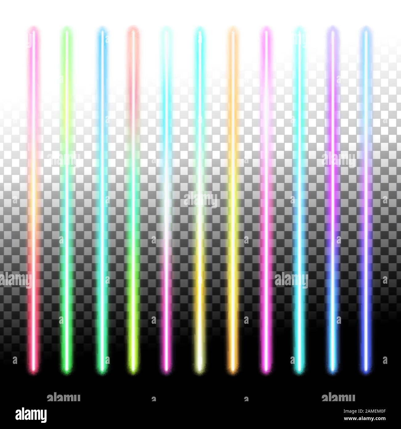 Fluorescent sticks. Glowing iridescent neon lights for both light and ...