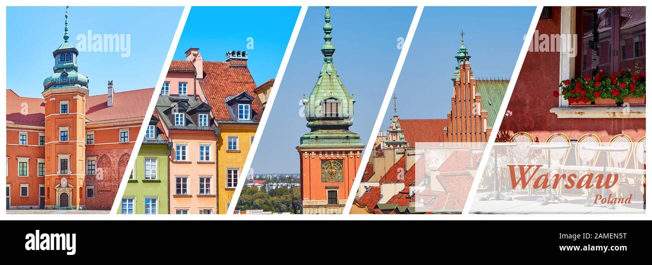 Promotional cover for travel article for visiting Warsaw, Poland with 5 ...