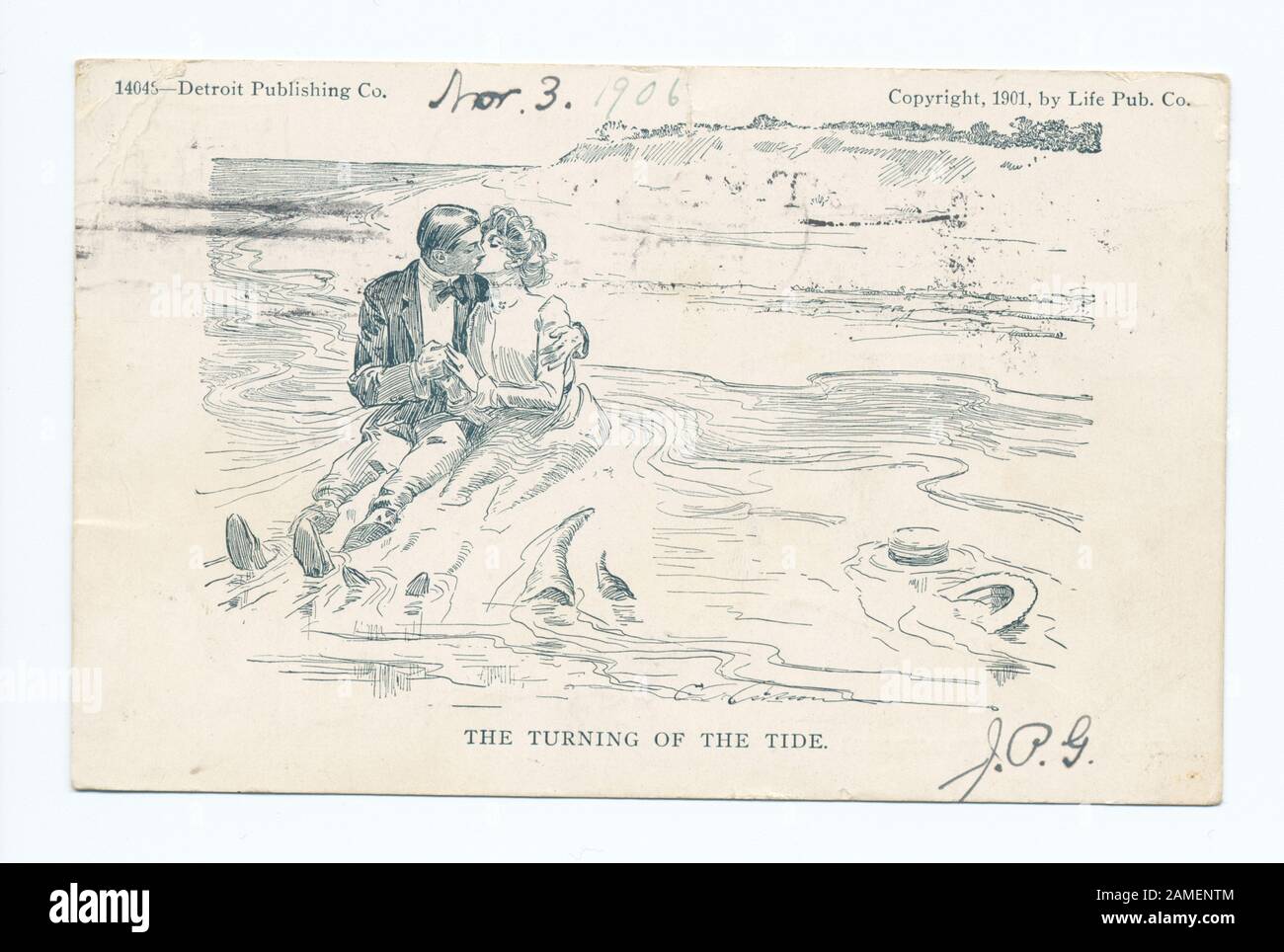The Turning of the Tide, Life Cartoons Postcard series number: 14048 ...