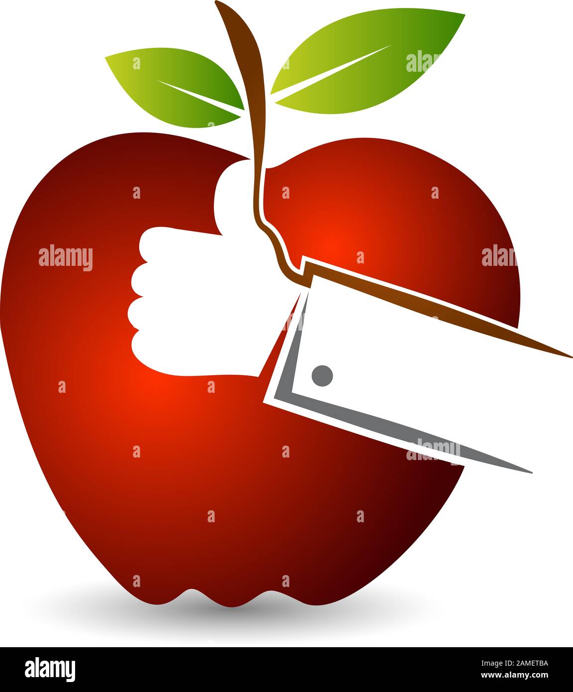 like apple fruit logo Stock Photo - Alamy