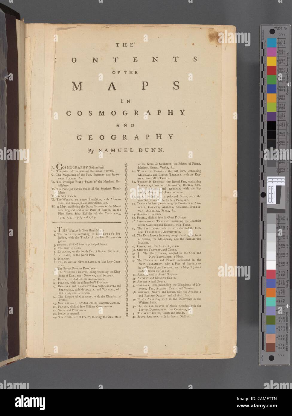 The contents of the maps in cosmography and geography by Samuel Dunn ...