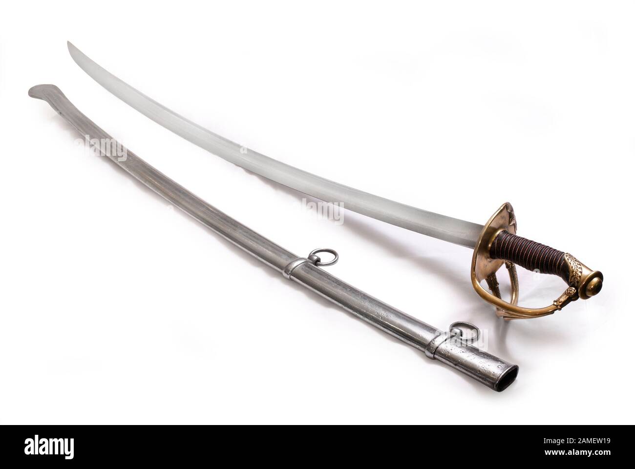 French officer saber (sabre).The 19th century. France. Path on the ...