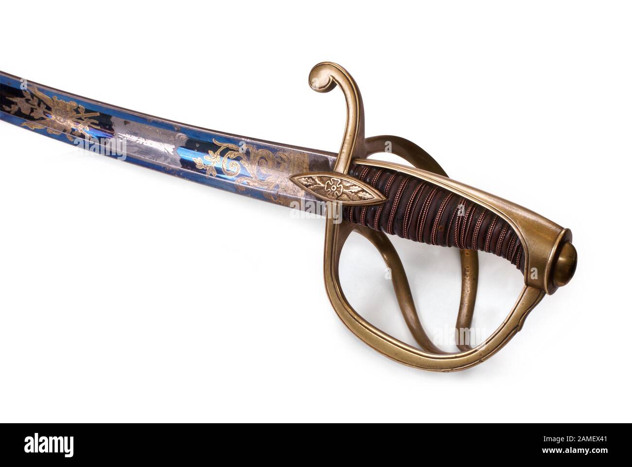 French officer saber (sabre).The 19th century. France. Path on the ...