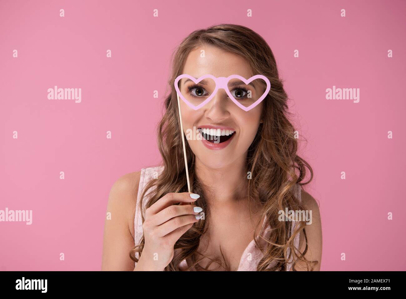 Woman glasses scream hi-res stock photography and images - Alamy
