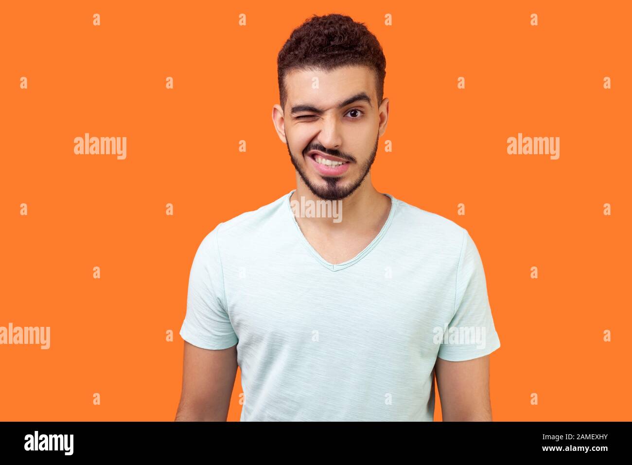 One eye closed hi-res stock photography and images - Alamy