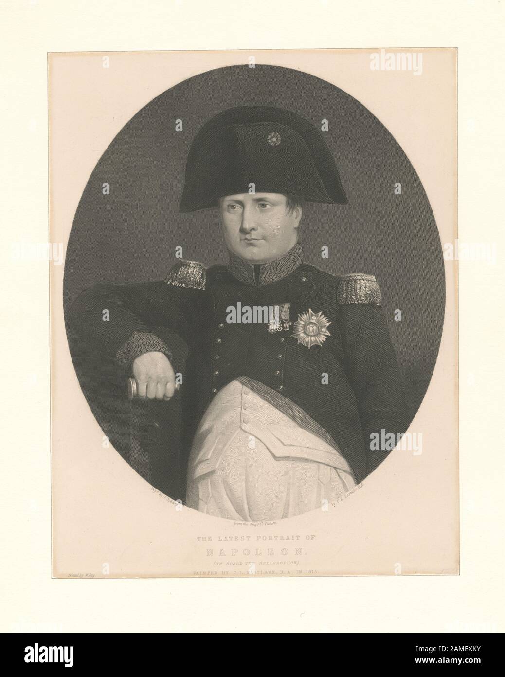 The latest portrait of Napoleon (on board the Bellerophon) Title from ...