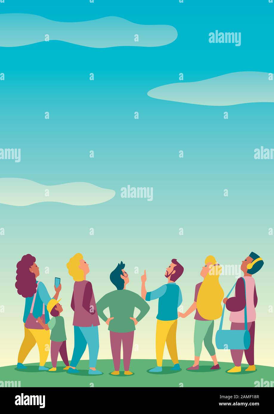 Crowd multi ethnic Stock Vector Images - Alamy