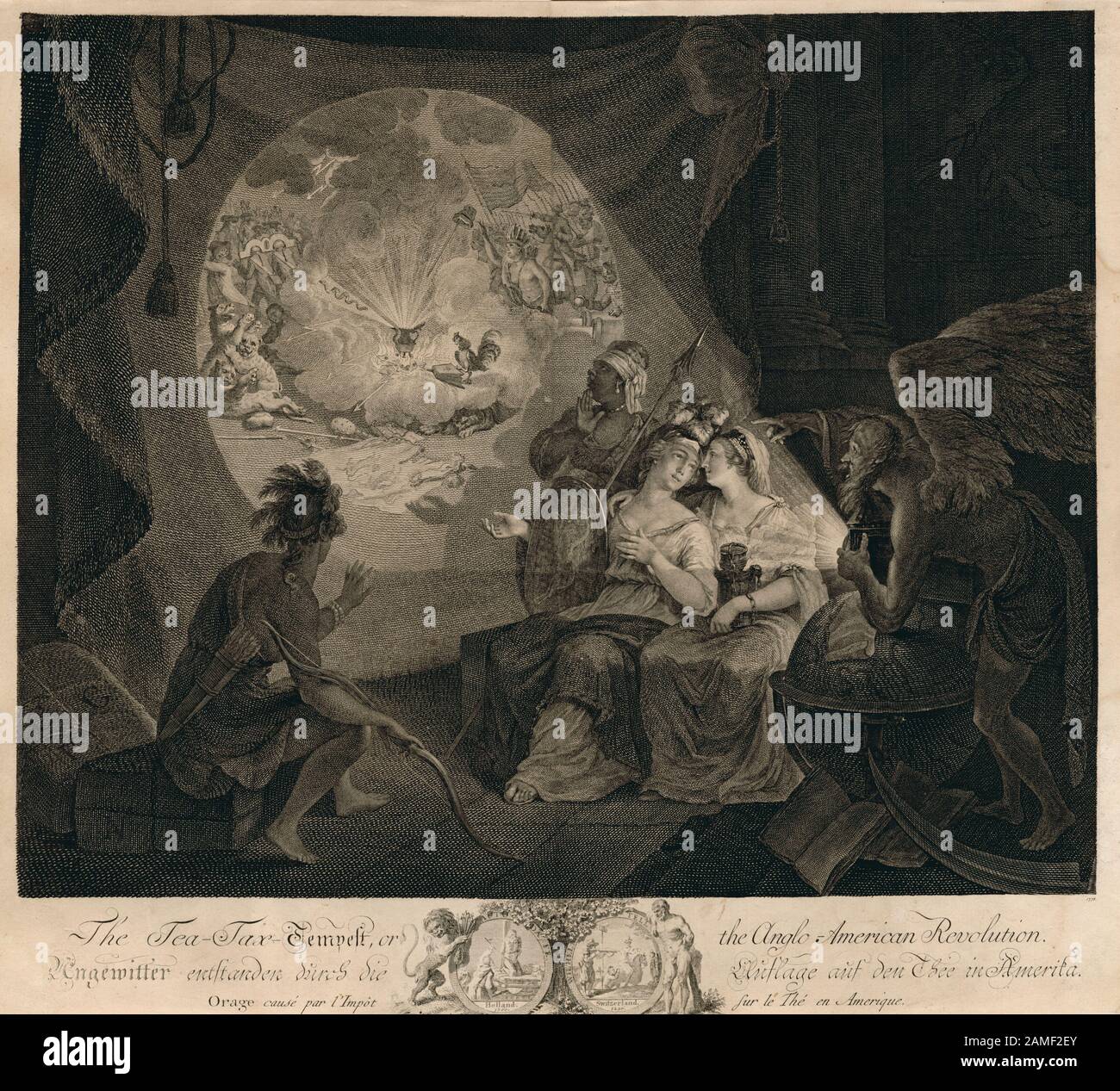 The tea-tax-tempest, or the Anglo-American Revolution EM1838; The tea ...