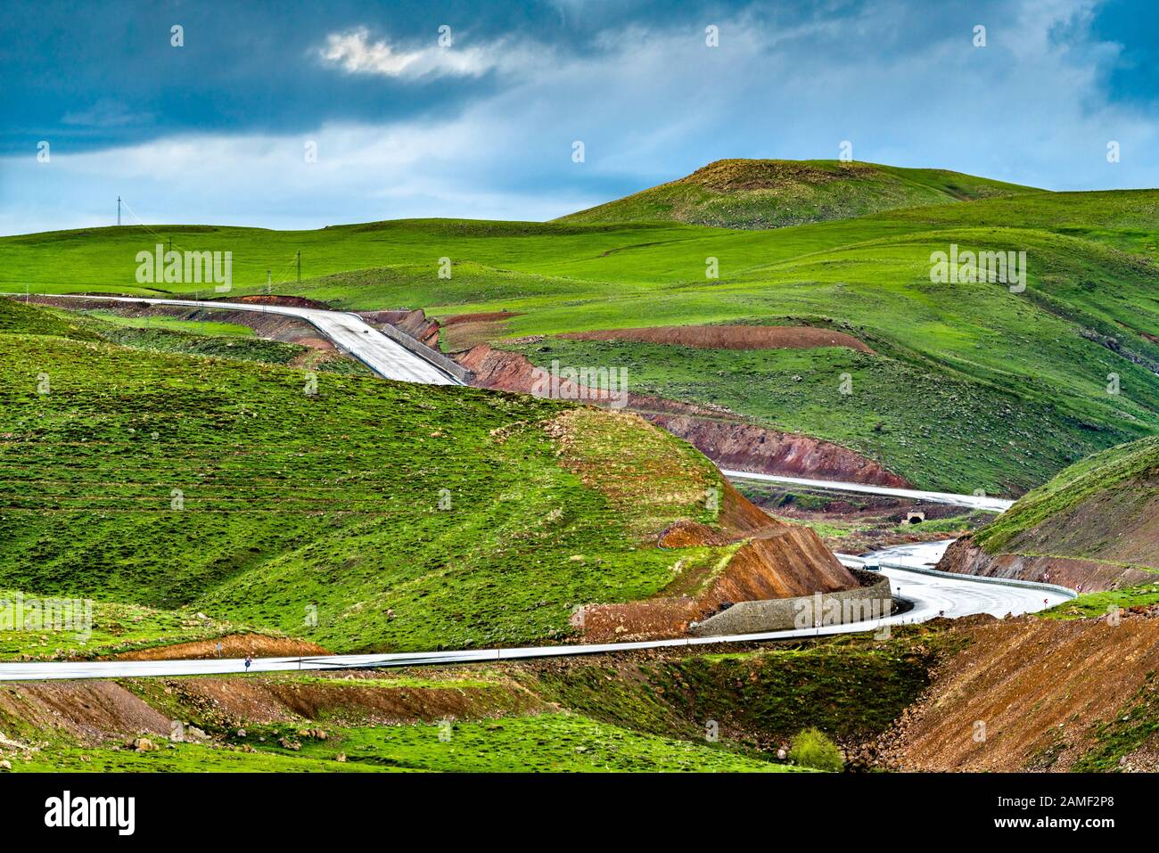 Road in the Armenian Highlands of Turkey Stock Photo - Alamy