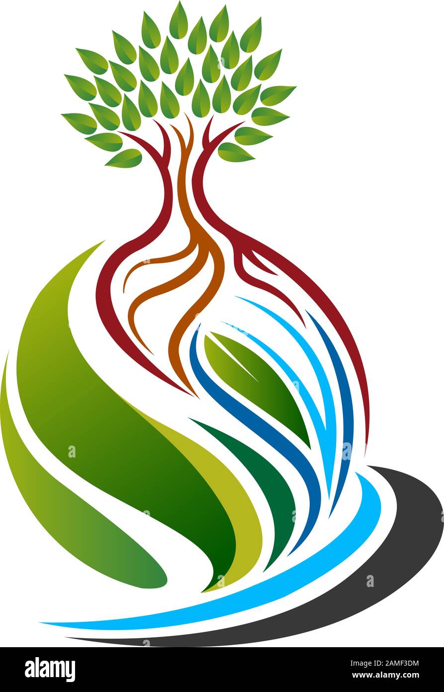 globe tree logo Stock Photo - Alamy