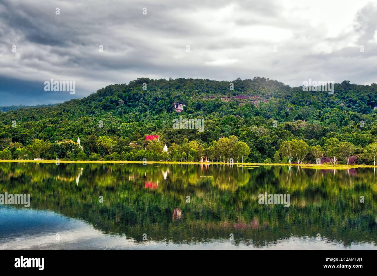 Landscape of beautiful natural park view with dramatic sky Stock Photo ...
