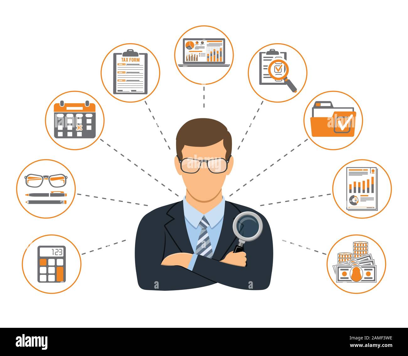 Auditing, Tax process, Accounting Banner Stock Vector Image & Art - Alamy