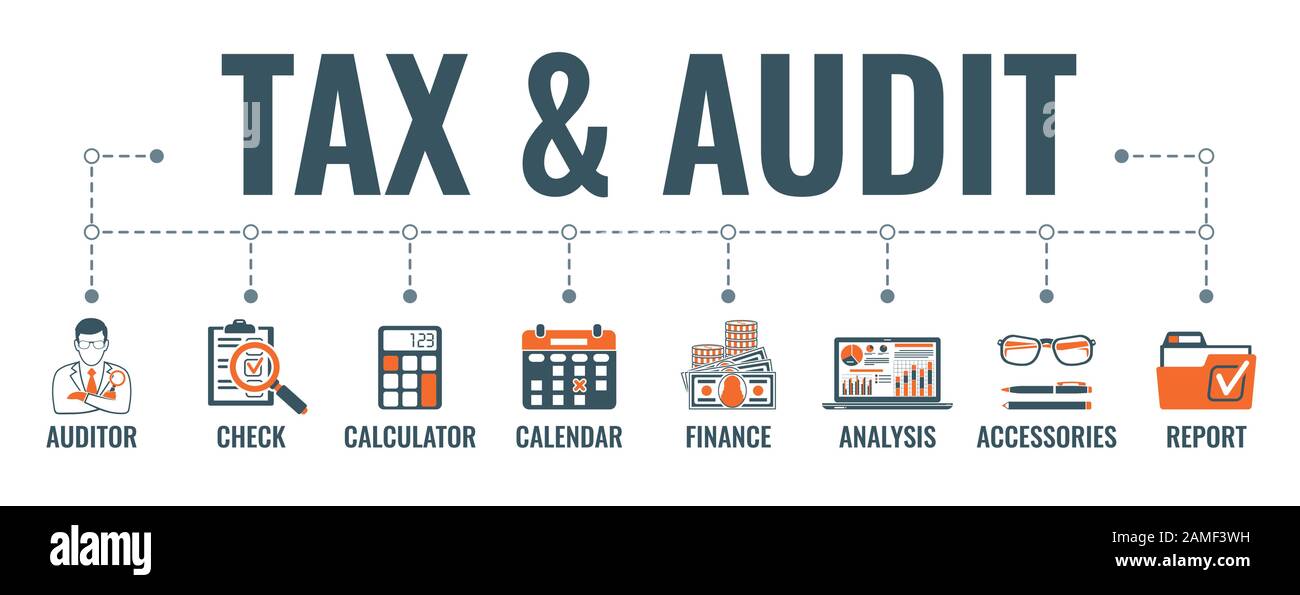 Auditing, Tax, Accounting Banner Stock Vector Image & Art - Alamy