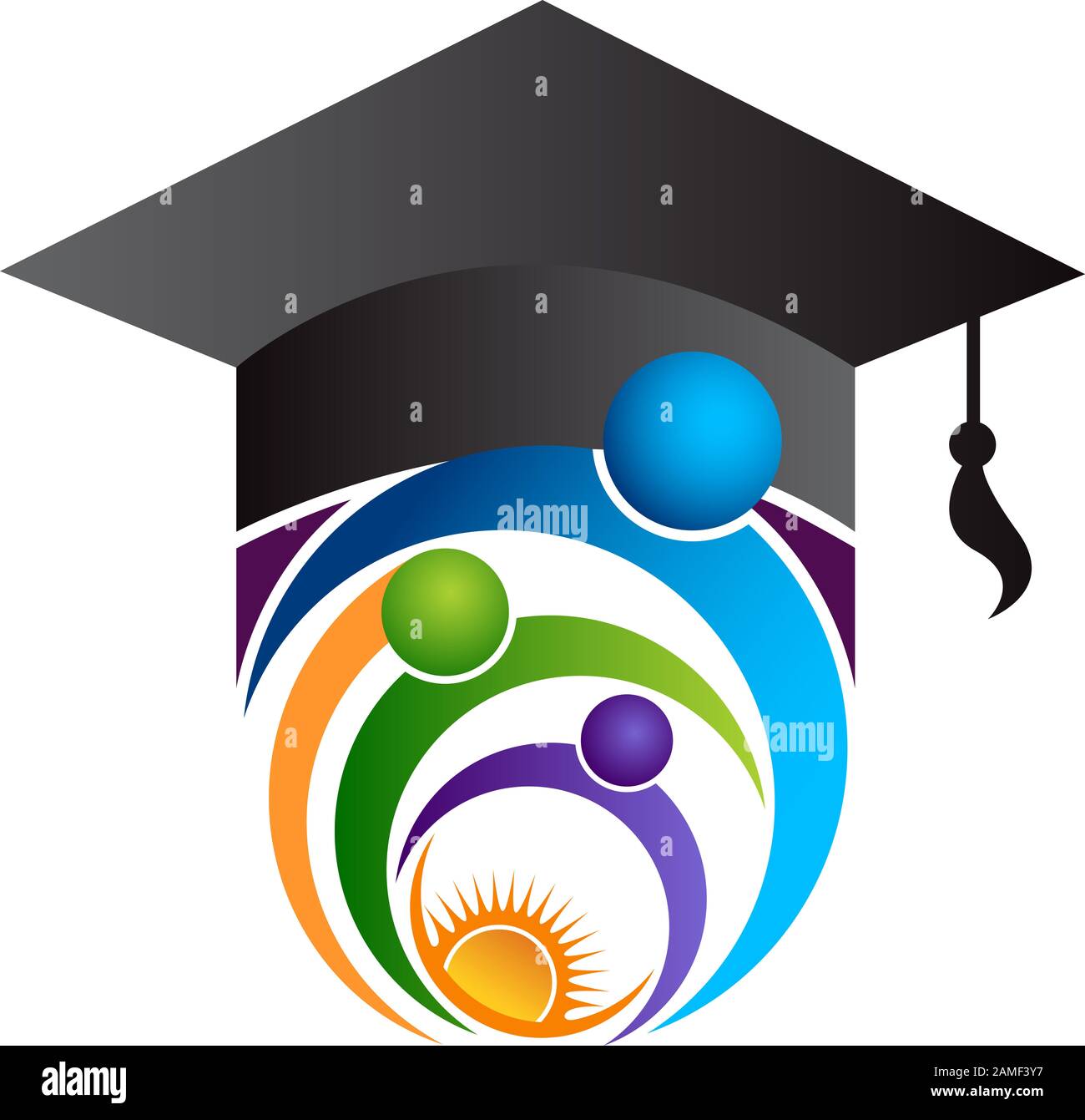 Bright education logo Stock Photo - Alamy