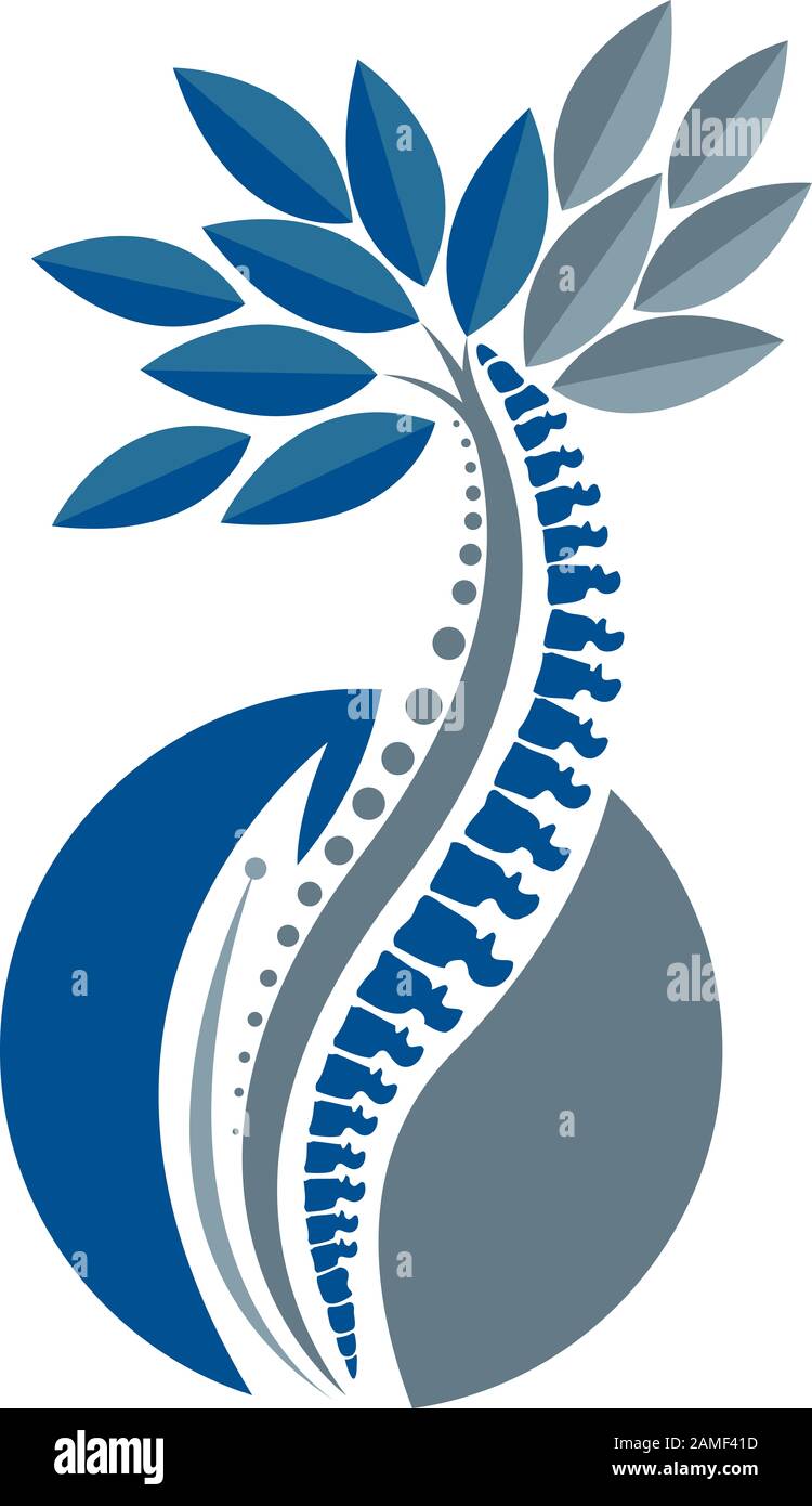 tree spine logo Stock Photo - Alamy