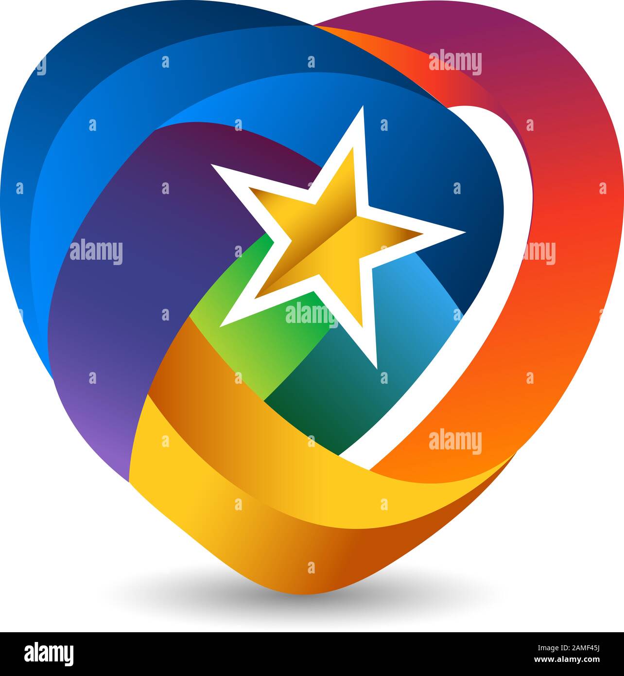 heart star logo Stock Photo - Alamy