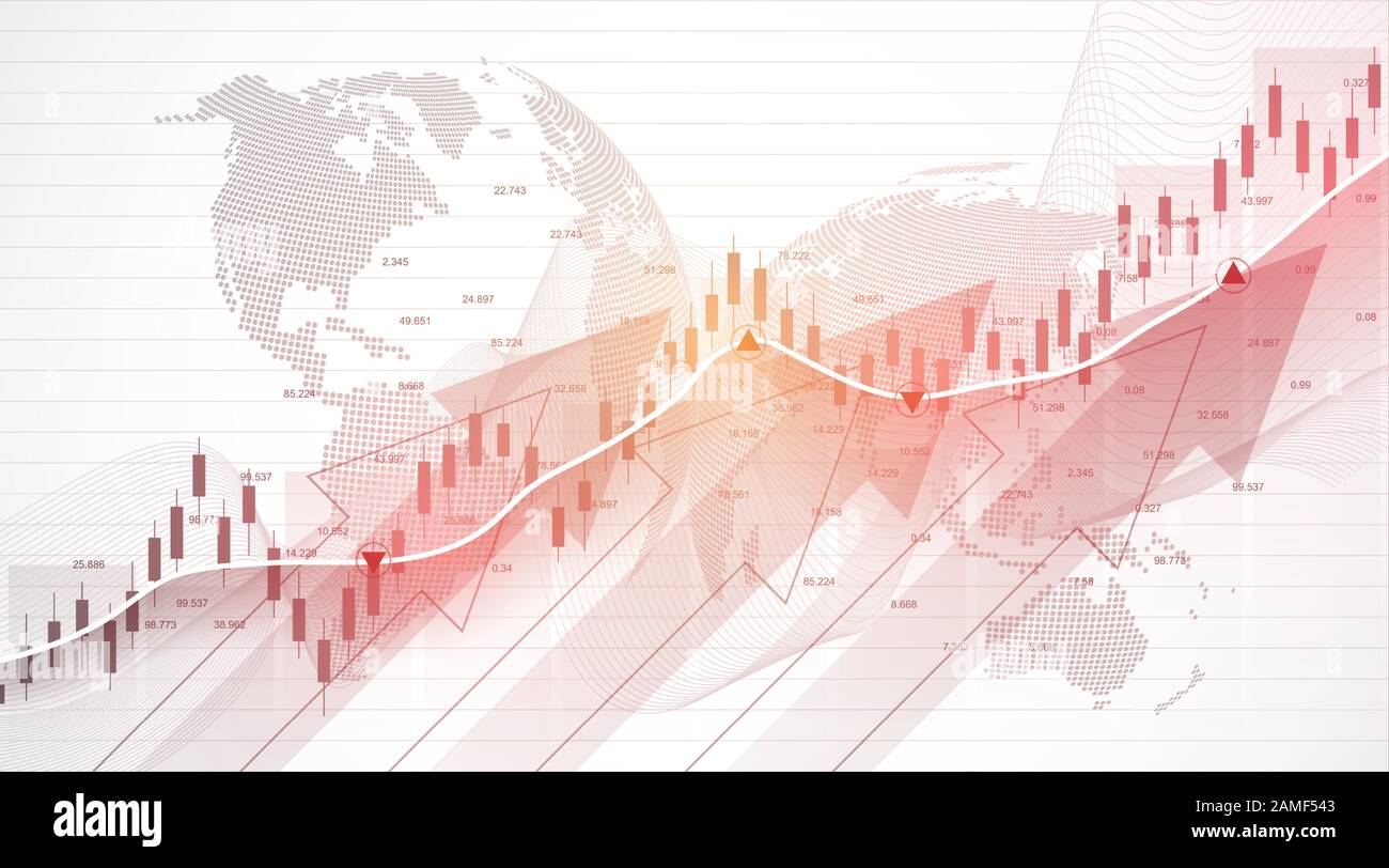 Stock market graph or forex trading chart for business and financial ...