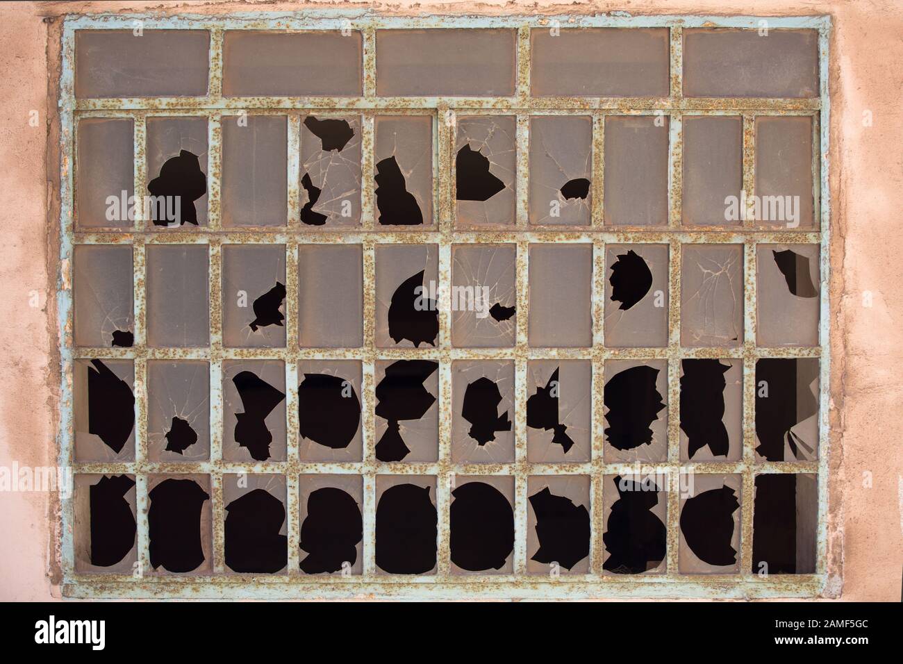 Rusty Window Frame Cracked Glass High Resolution Stock Photography and ...