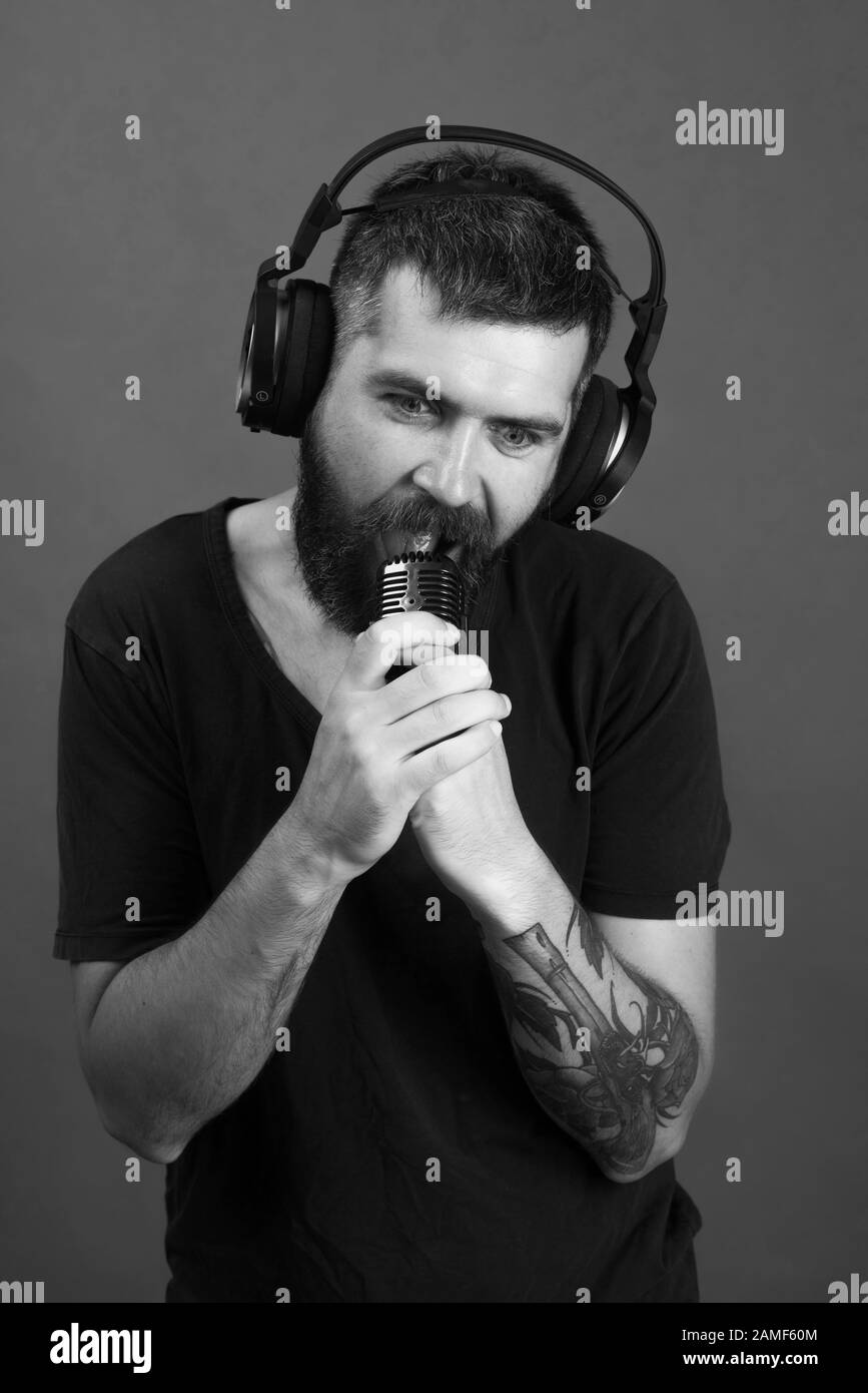 Dj singer Black and White Stock Photos & Images - Alamy