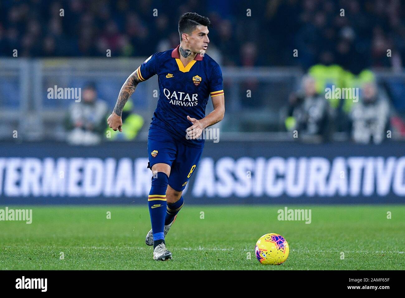 Rome, Italy. 12th Jan, 2020. Diego Perotti of AS Roma during the Serie ...