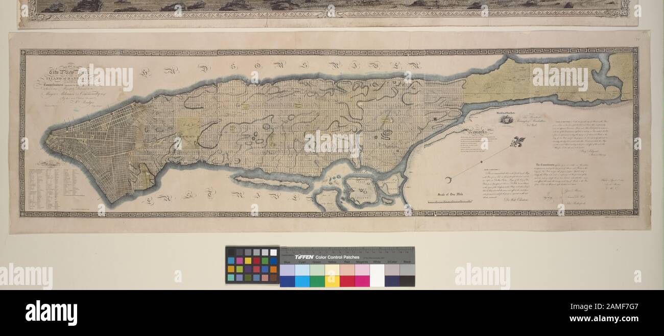 This map of the city of New York and island of Manhattan Reproduction ...