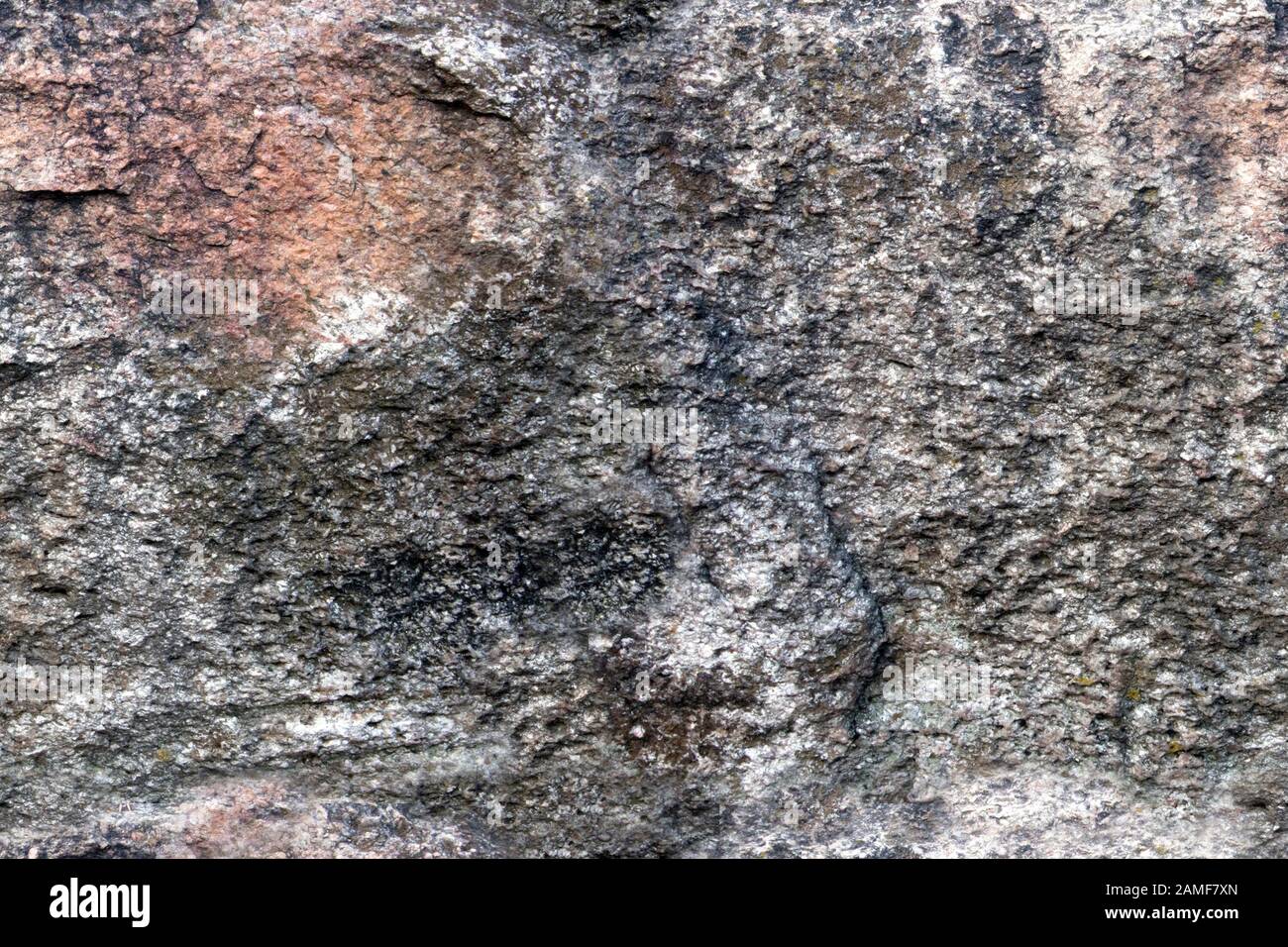 Stony relief seamless texture in grey and pink tones with potholes and ...