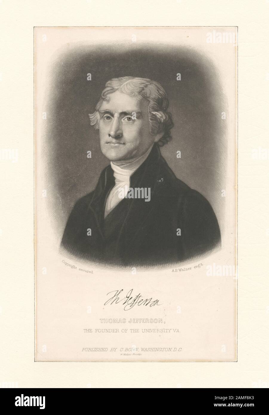 Thomas Jefferson, the founder of the University of Va EM3723 Printed by ...