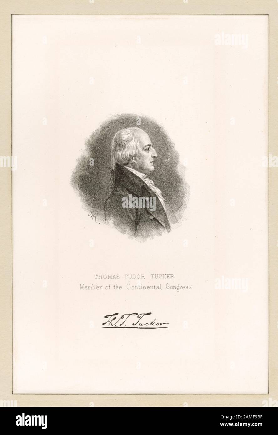 Thomas Tudor Tucker, member of the Continental Congress Printmakers ...