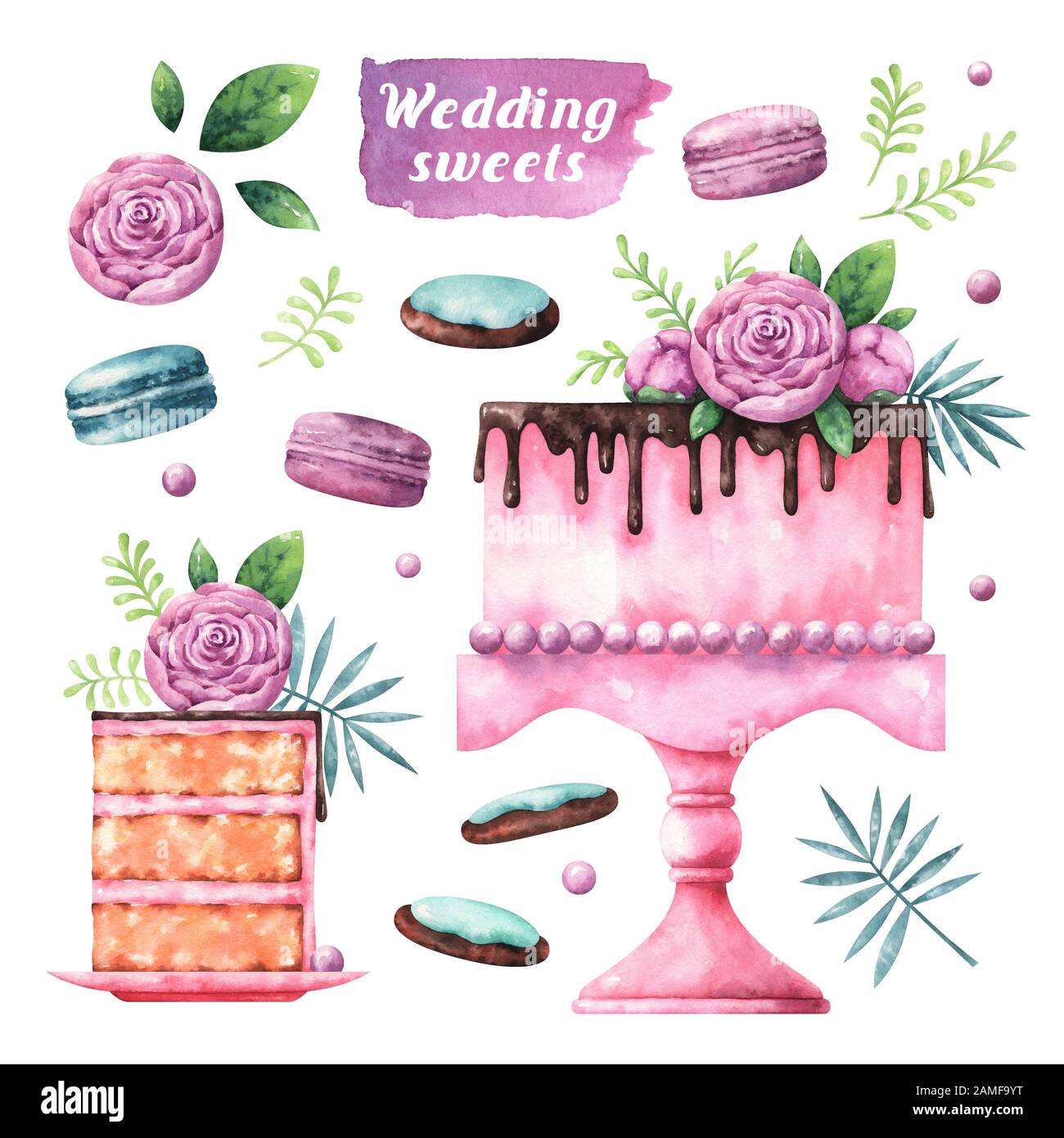 Collection of wedding sweets Stock Photo - Alamy