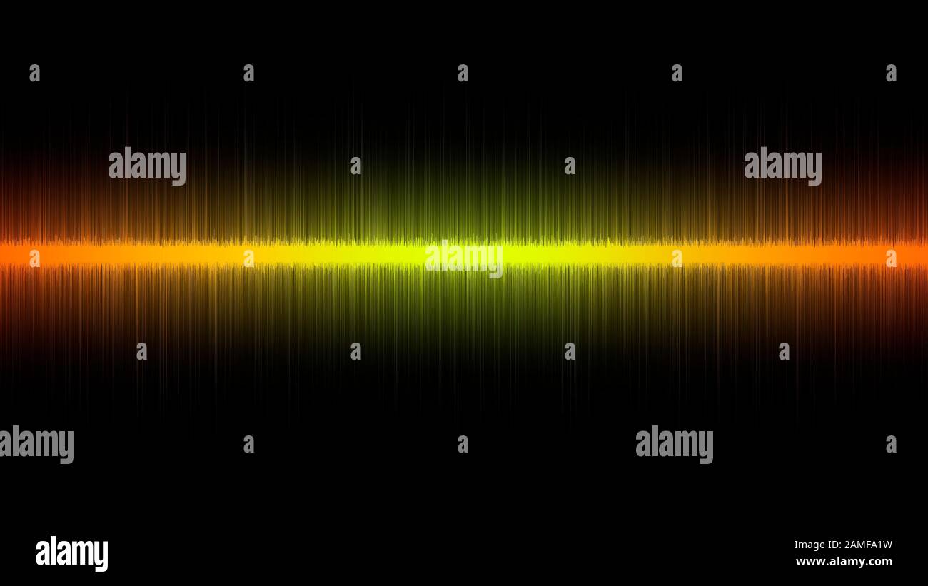 Orange and yellow glow on sound wave. Abstract equalizer background ...