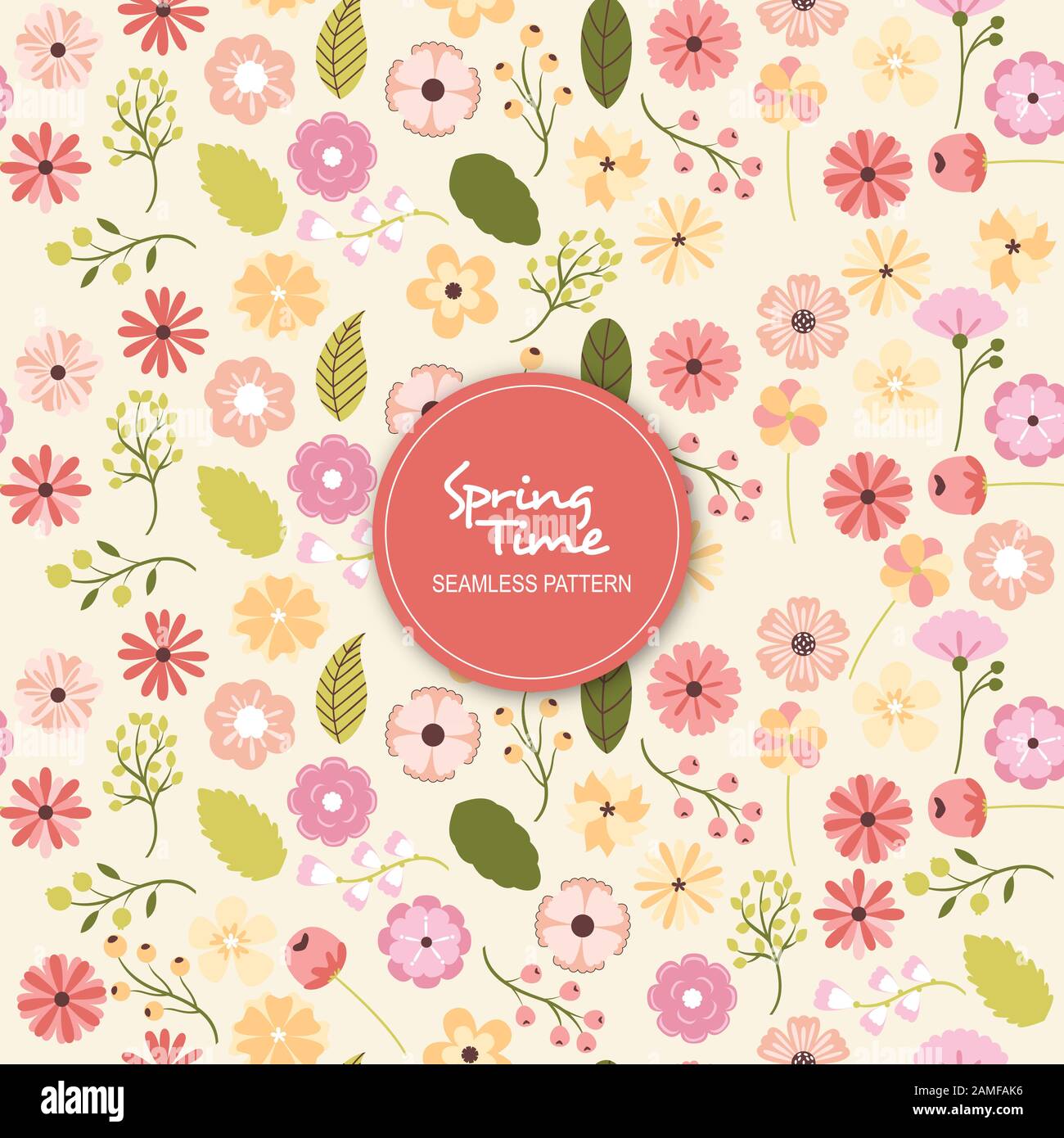 Colorful Nature Seamless Background Stock Vector Image & Art - Alamy