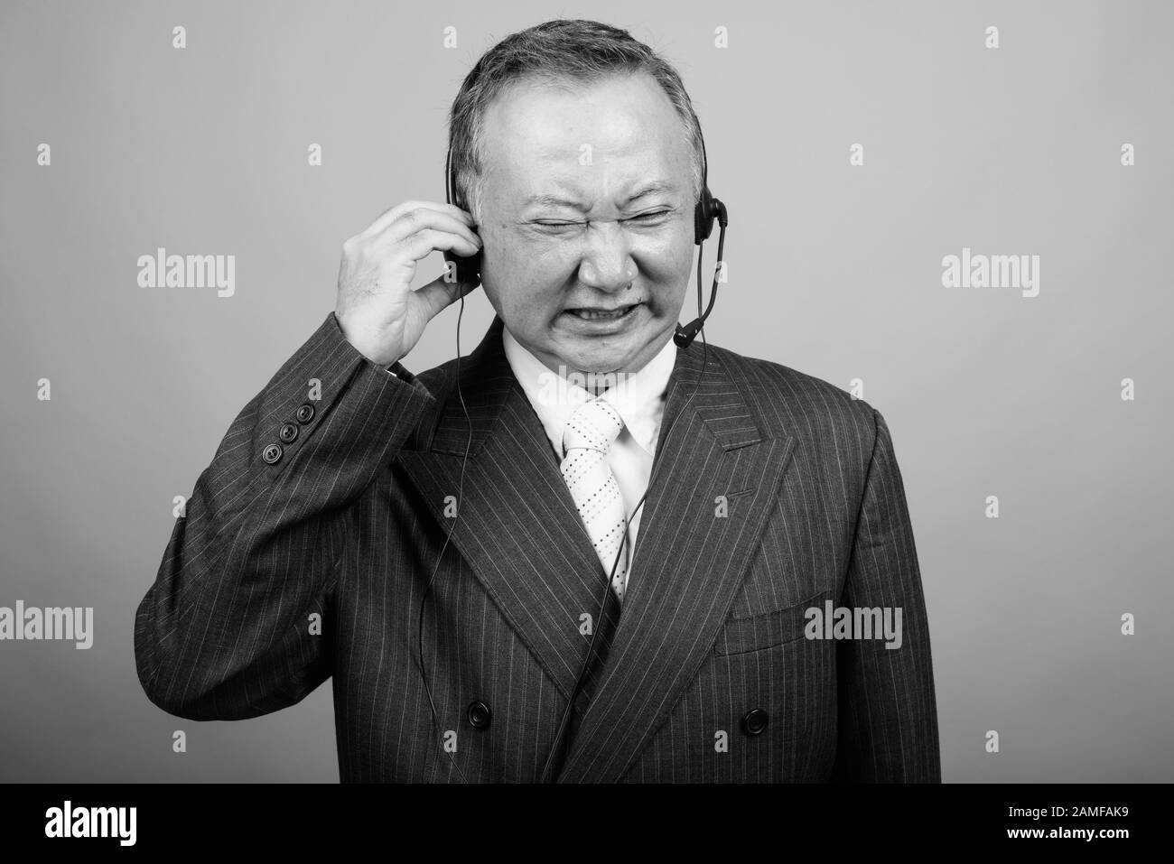 Call center black and white hi-res stock photography and images - Alamy