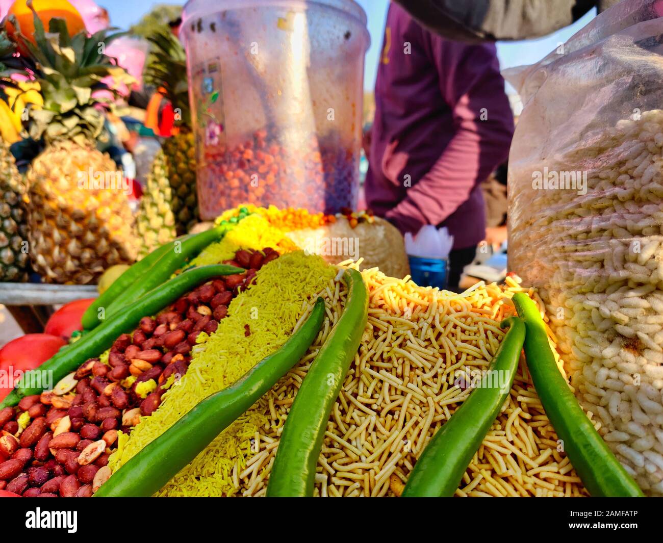 Different ingredients of a spicy street food Stock Photo - Alamy