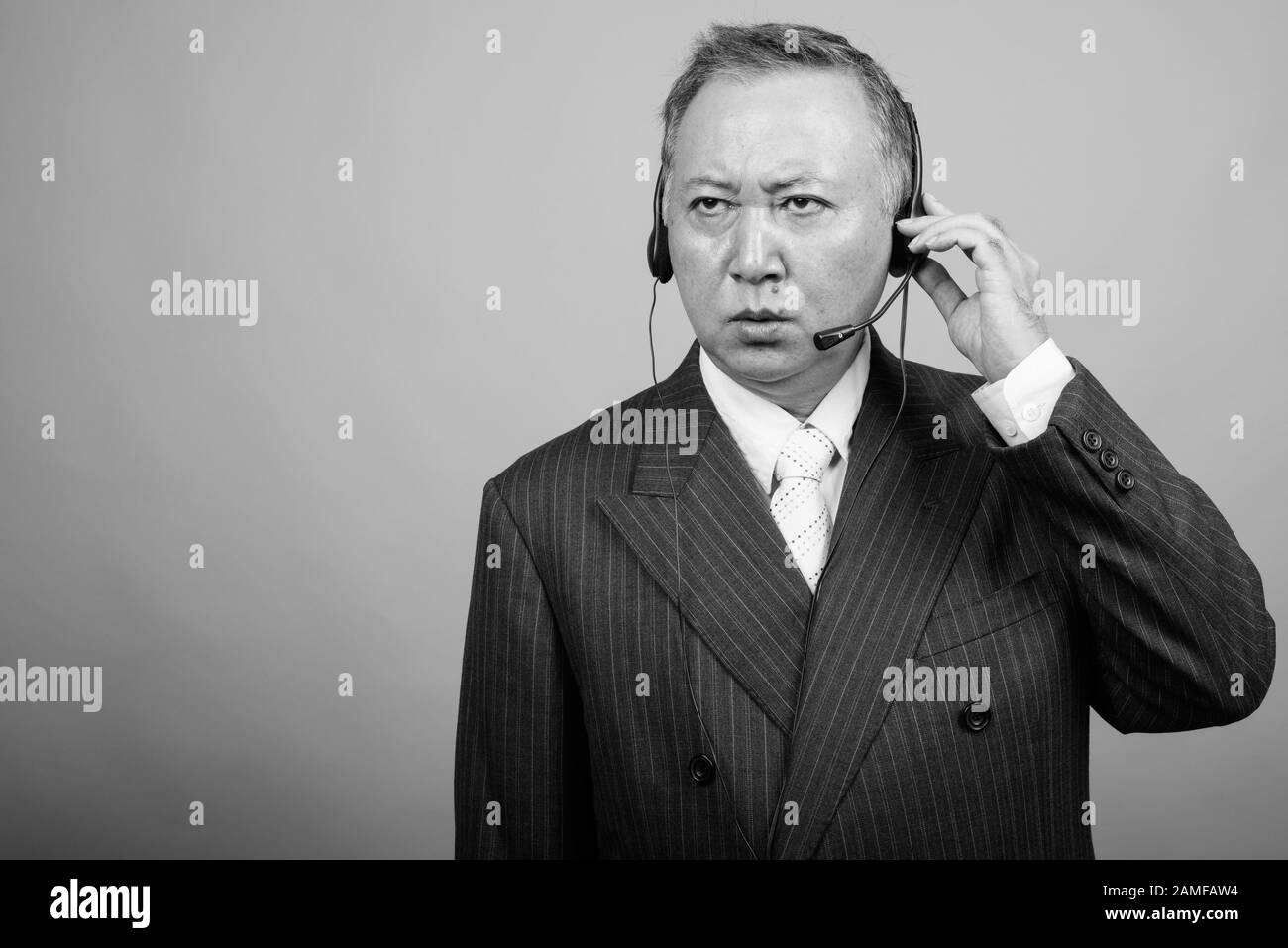 Call center black and white hi-res stock photography and images - Alamy