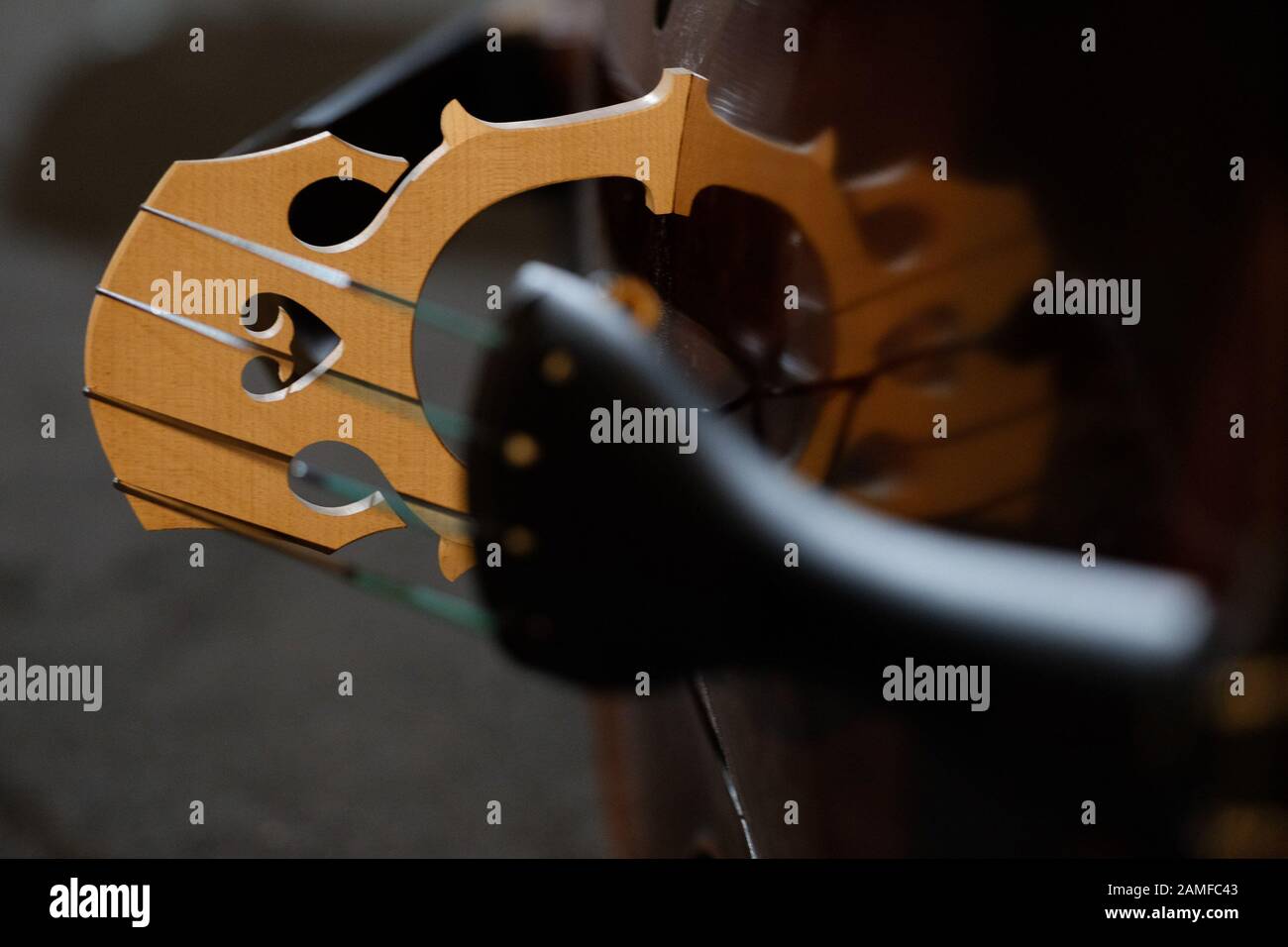 The Bridge on a double bas Stock Photo - Alamy