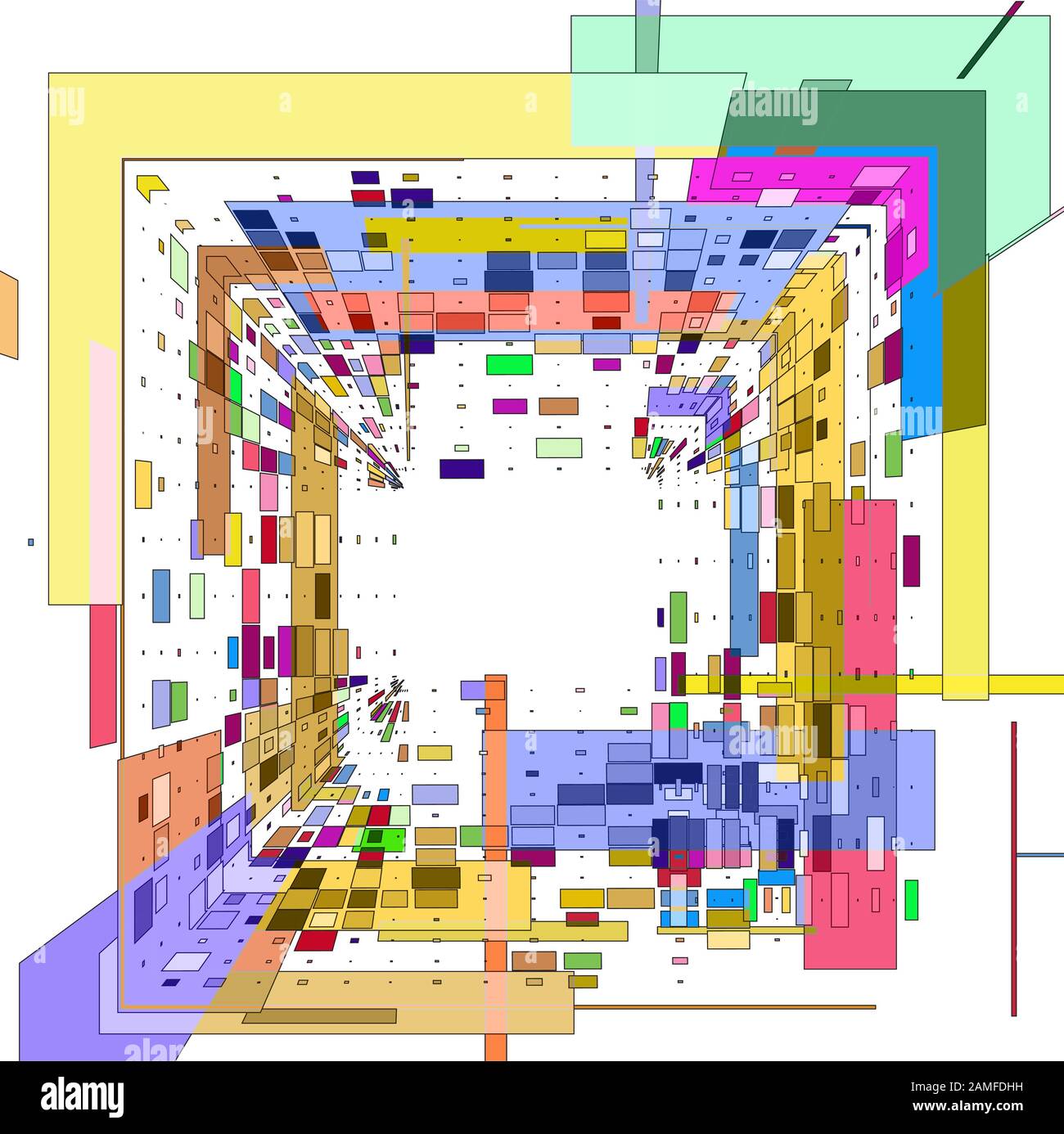 Square of colored geometric shapes Stock Vector Image & Art - Alamy