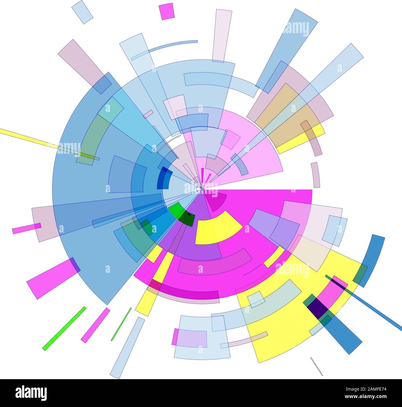 Circle of colored geometric shapes Stock Vector Image & Art - Alamy